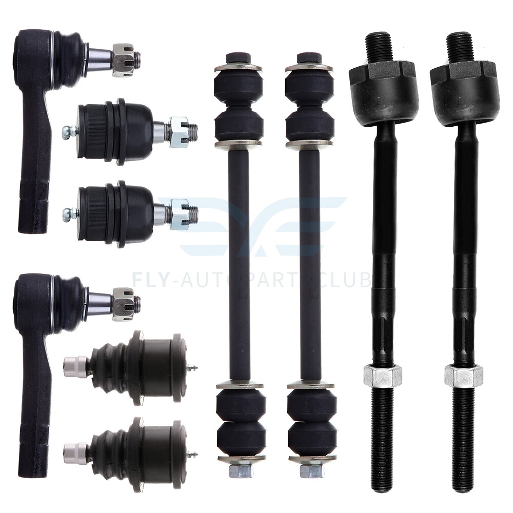 10Pcs Front Ball Joint Tie Rods Steering Kit For 01-05 Ford Explorer ...