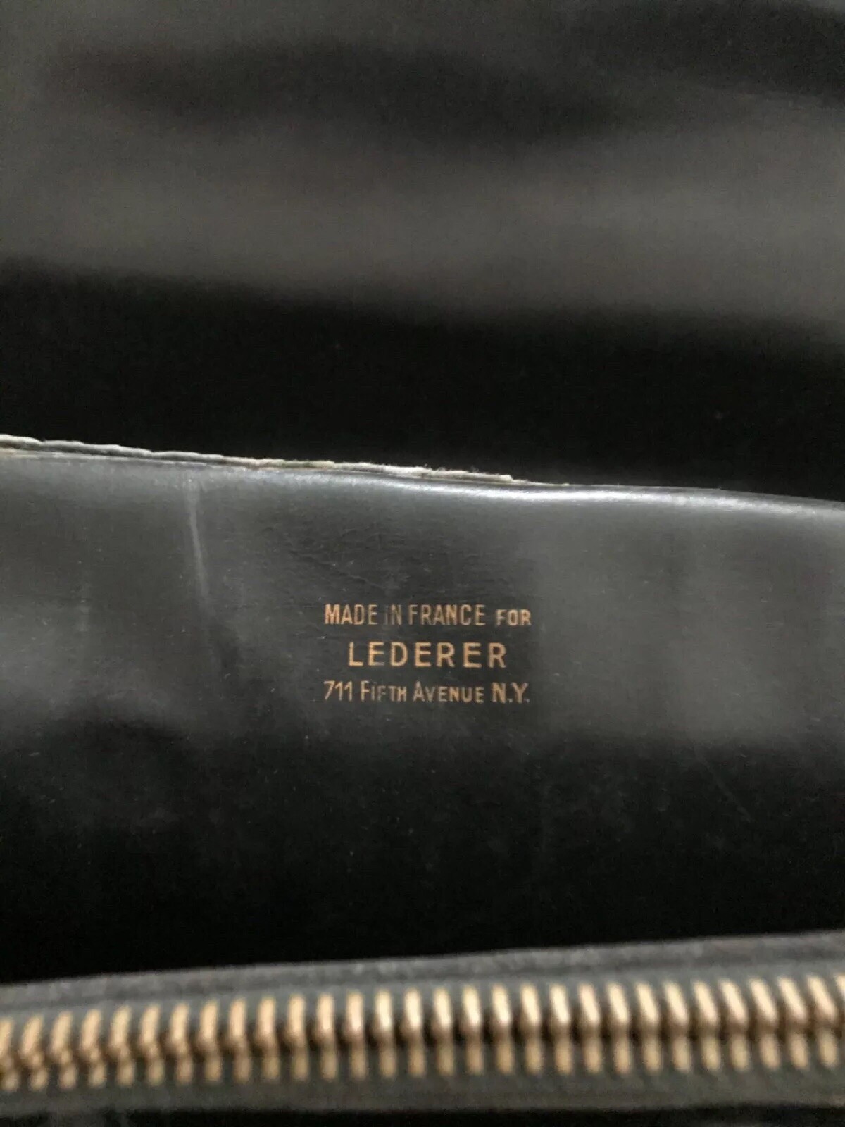 Vintage Large Black Lederer Real Alligator Briefcase - Gem