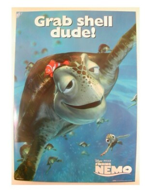 Finding Nemo Poster Movie Poster Grab Shell Dude | eBay