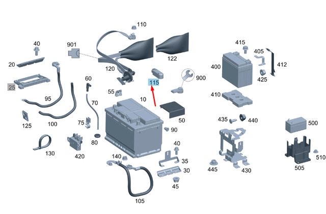 MERCEDES-BENZ VITO W447 Terminal Cover Insulating Cap A4475462700 ...