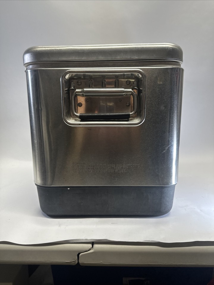 Coleman Stainless Steel Belted Cooler Ice Chest Model 6150 6155. SEE ...