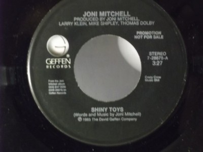 Joni Mitchell,Geffen,"Shiny Toys"US,7" 45,1985 PROMO classic Christmas ...