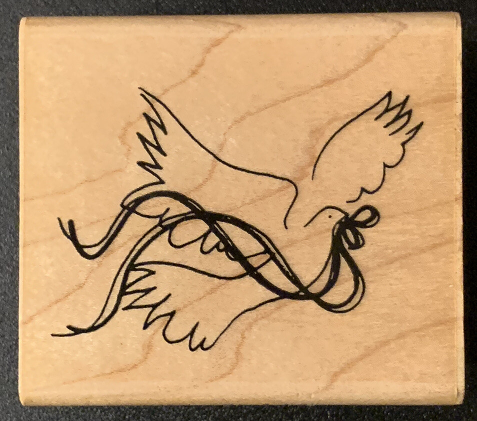 Dove With Ribbon Drawing