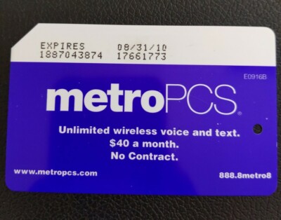 Metrocard MetroPCS wireless voice and text NEW YORK metro card nyc mta ...