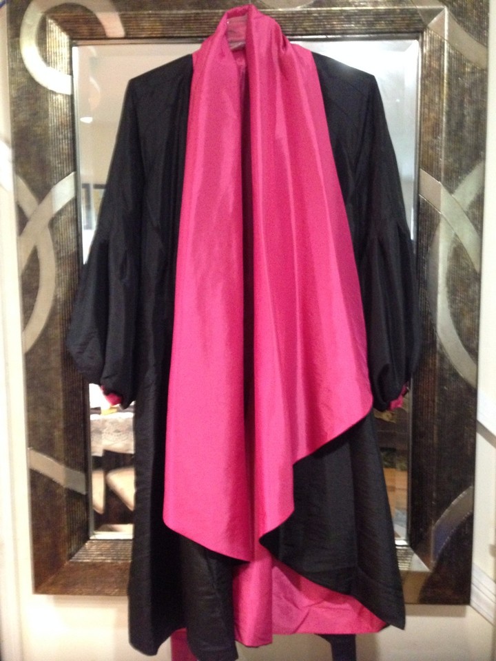 Women's Church Winter Fall Black Fuchsia Reversible trench jacket plus ...