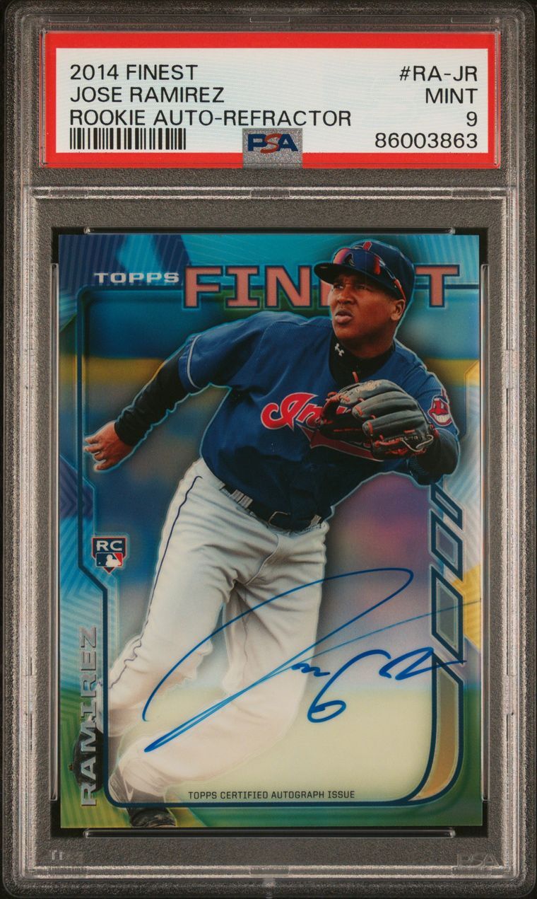 JOSE RAMIREZ 2014 FINEST #RA-JR ROOKIE AUTOGRAPH | REFRACTOR PSA 9 ...