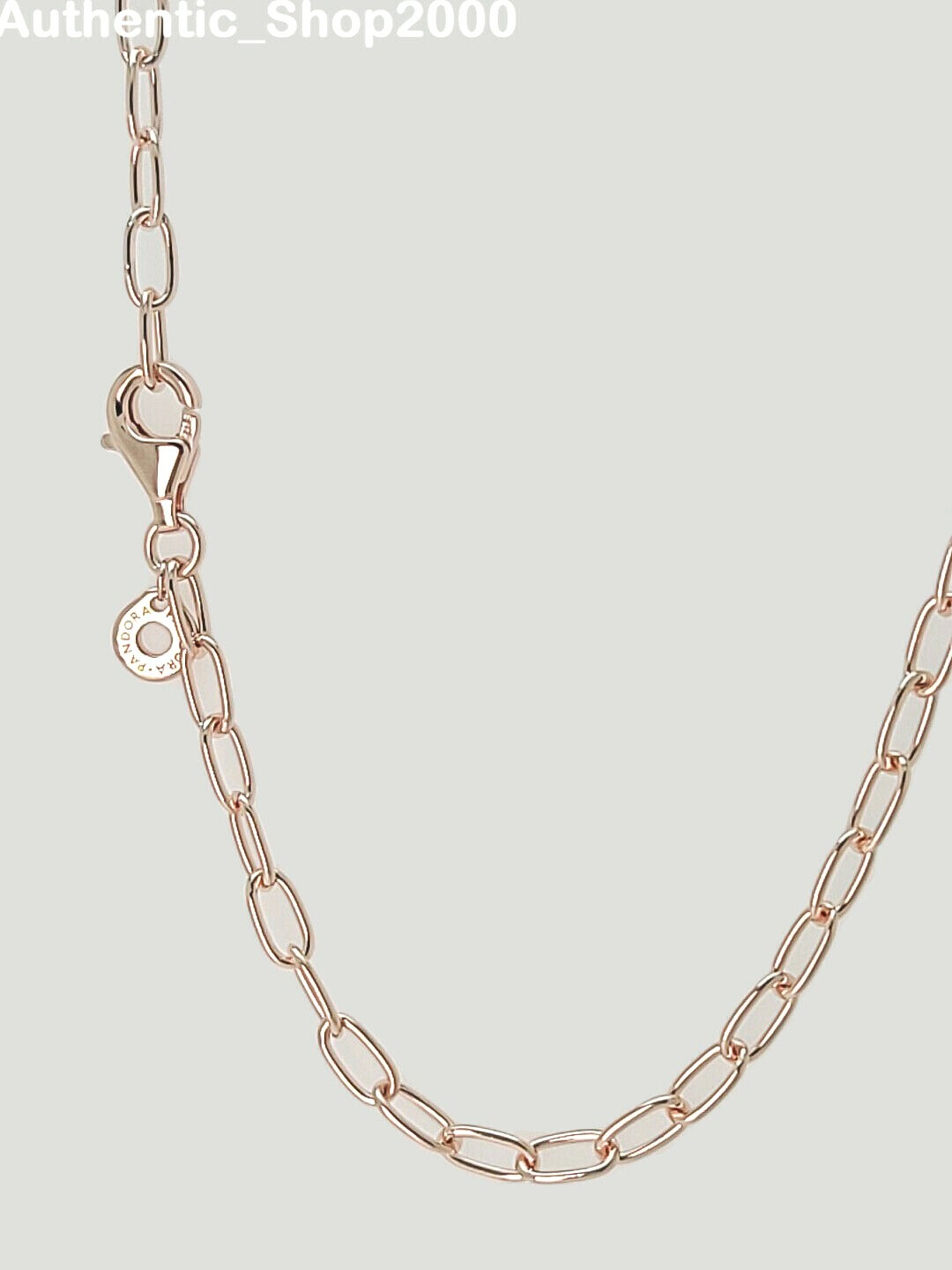 NEW 100% Authentic PANDORA 14k Rose Gold P Link Chain Necklace ...