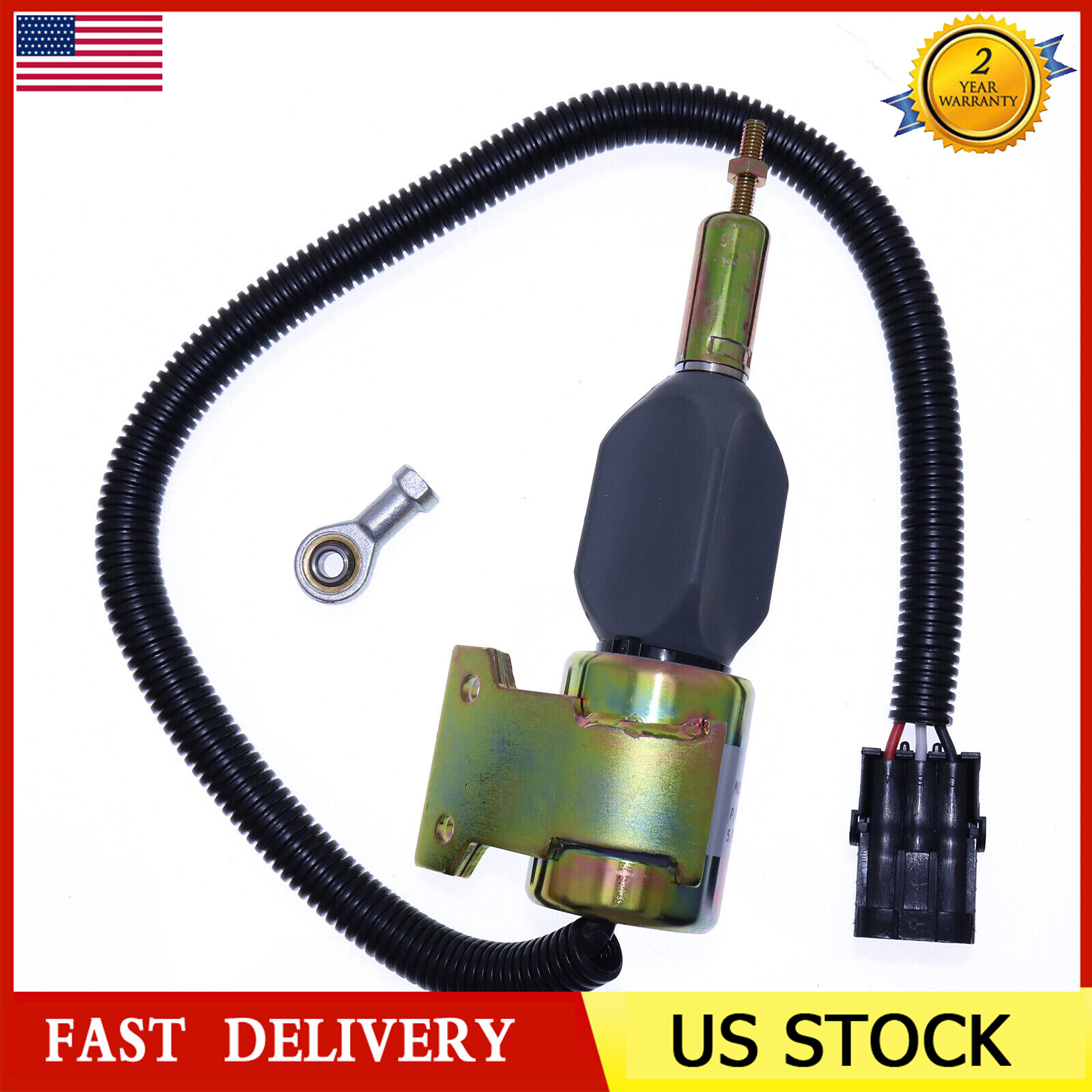 Fuel Shutdown Solenoid For Cummins Woodward 3935430 SA-4892-24 3935432 ...