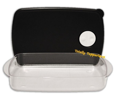 Tupperware Rock N Serve Rectangle Long Shallow Vintage Black, White ...