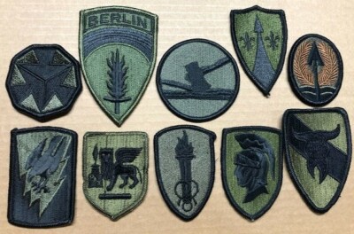 US Army Command OD Green & Black BDU style patch lot group GF | eBay