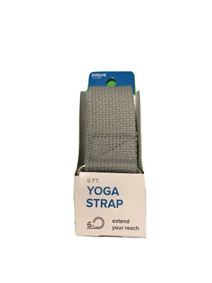 Evolve Yoga Strap Gray 6 Feet Machine Washable 100% Polyester Durable D ...