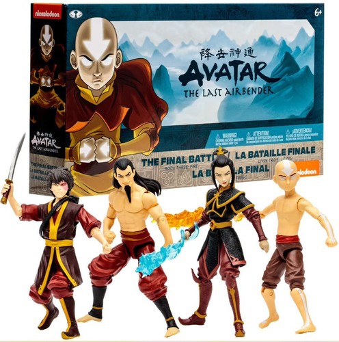 FINAL BATTLE FIGURE SET Avatar Last Airbender 5" Aang Azula Ozai Zuko ...