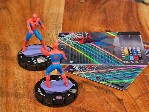 SP01 Marvel HeroClix Double Identity Spider-Man 001a & 002b Pointing ...