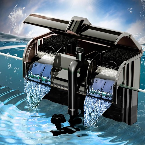 Hang on Aquarium Filter 20-40 Gallon Fish Tank Filter - 4-Layer ...