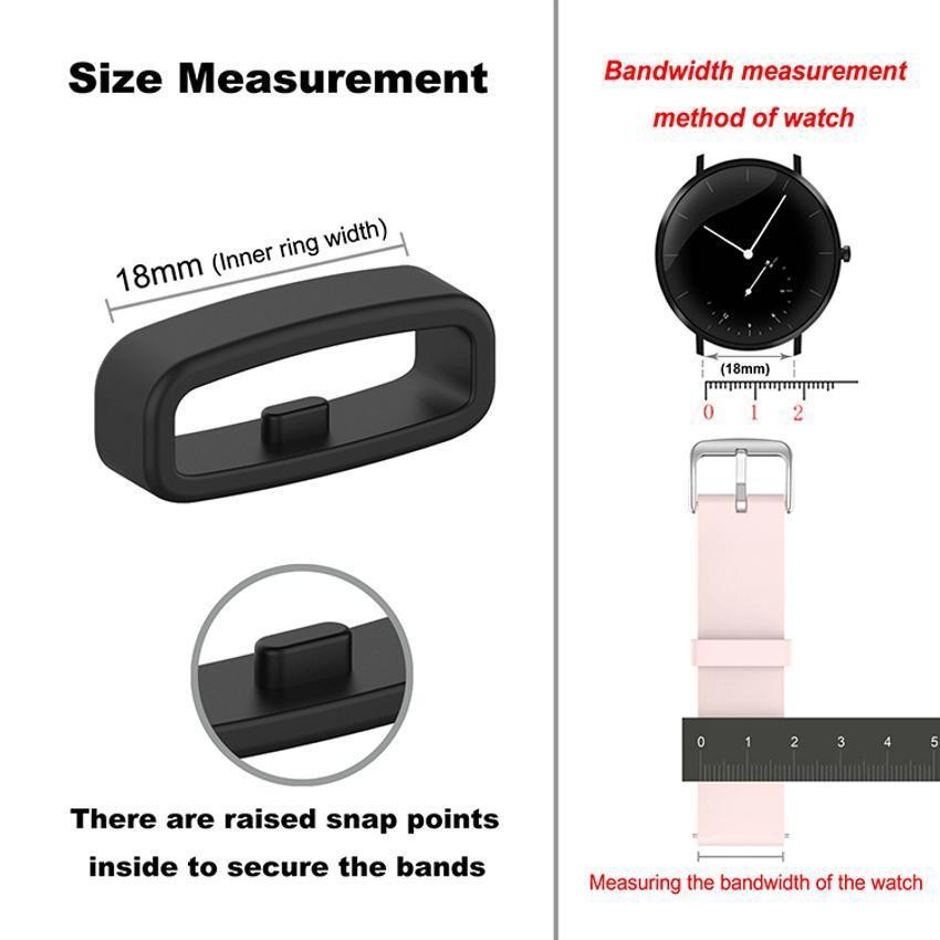 Hoop Keeper Loop Rubber Buckle Strap Watch Band Silicone Holder 18/20 ...