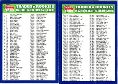 2003 Topps Traded & Rookies Baseball Card Checklist ( Lot of 2 ) | eBay