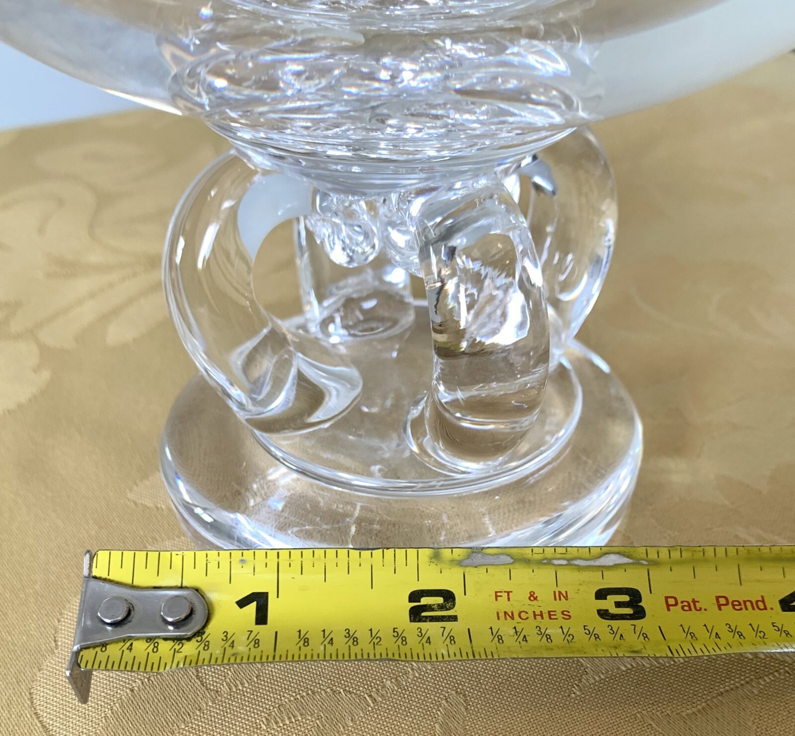 Steuben Glass Compote, Signed Collectible Crystal Pedestal Fruit or ...