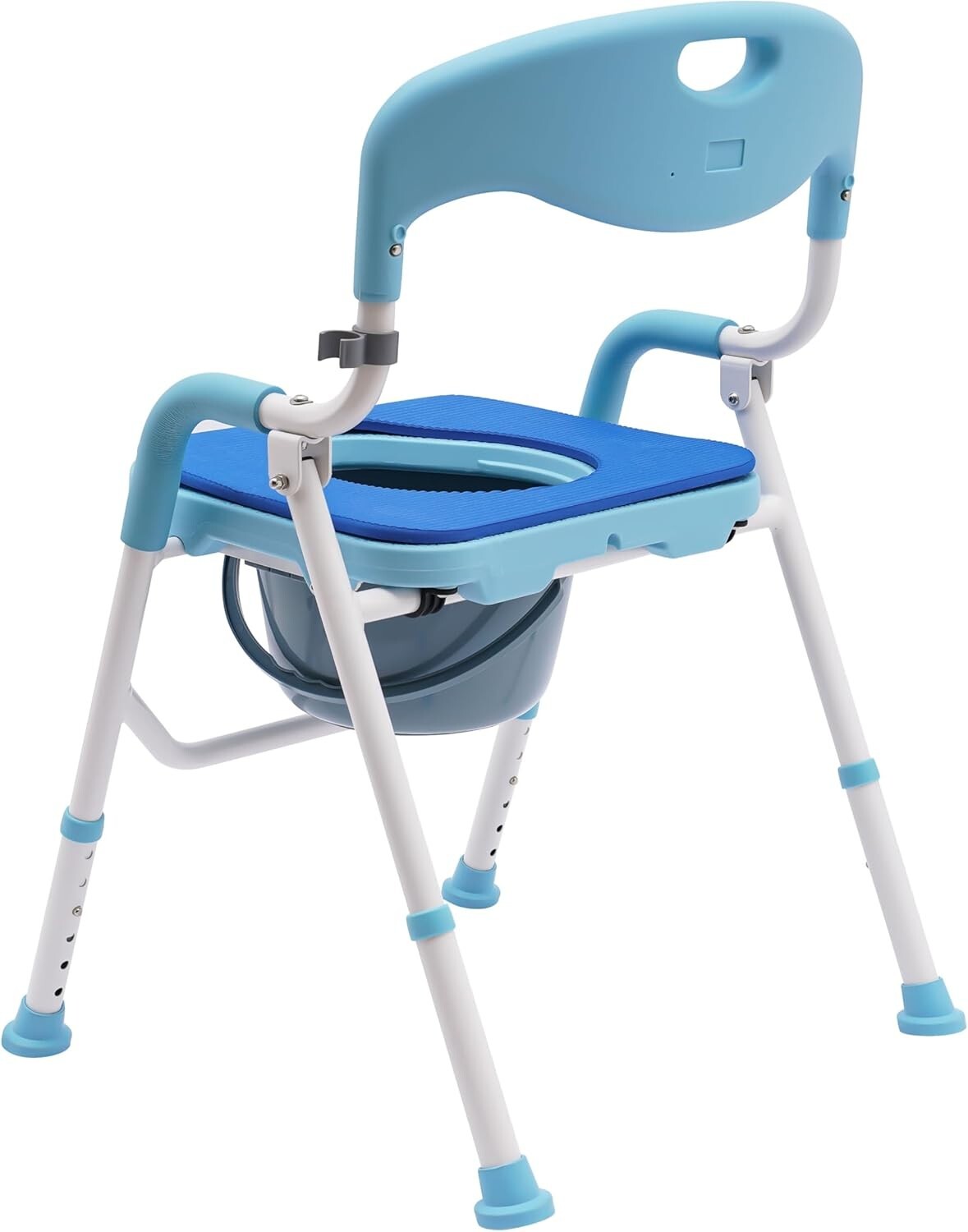 Shower chair Foldable Potty Chair for Elderly Commode Chair Bath Safety ...