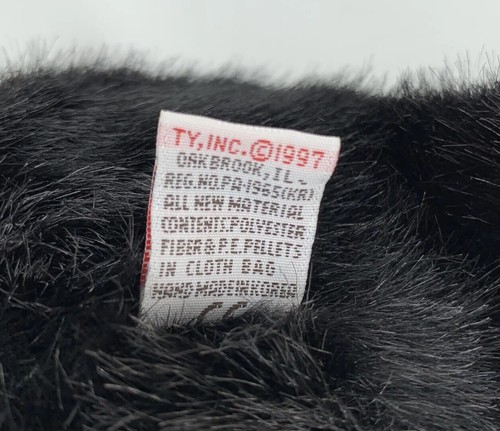 MWMT+Vintage+1997+Ty+Plush+BOOTS+Black+%26+White+Kitty+Cat+W%2F+Red ...