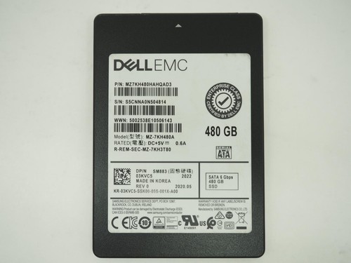 DELL EMC 480GB 2.5" SATA SSD Solid State Drive Tested, Wiped - MZ ...