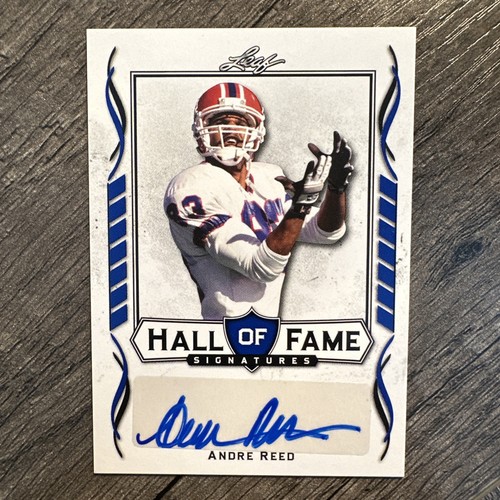 Andre Reed 2021 Leaf Signature #HOF-ARI Hall of Fame Signatures Blue ...