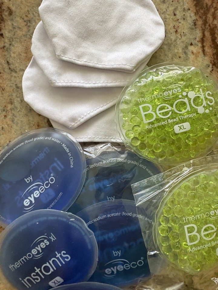 EyeEco Thermoeyes XL Advanced Warm Cold Compress Kit Eye Inserts for ...