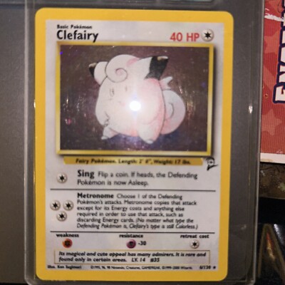 Pokémon TCG Clefairy Base Set 2 6/130 Holo Unlimited Holo Rare | eBay