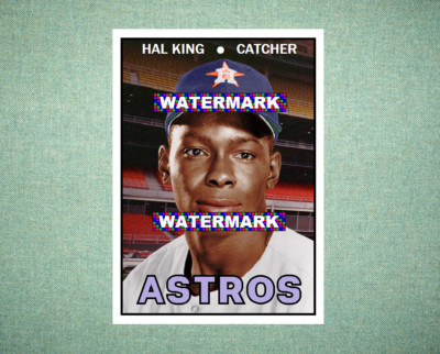 Hal King Houston Astros 1967 Style Custom Baseball Art Card | eBay