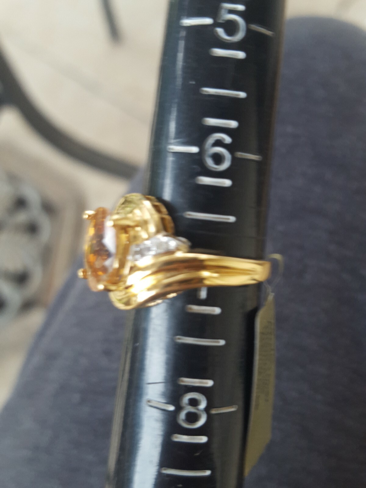 Azotic Mystic Topaz Labcreated Oval Cut & Diamond Ring 10kt Solid ...