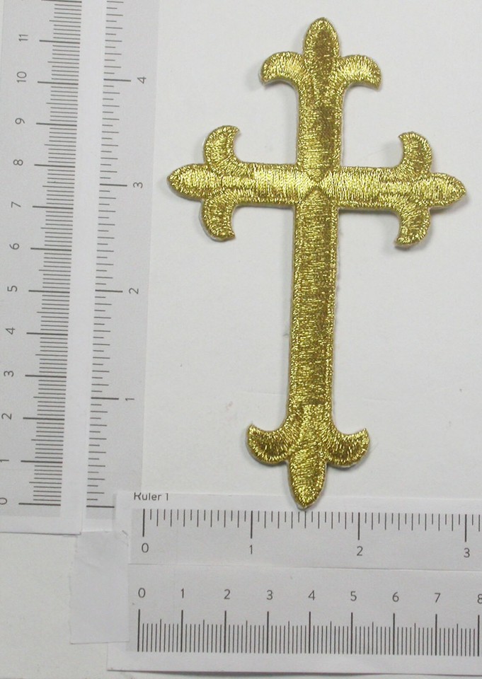 Cross Iron On Patch Applique - Latin Crucifix 4 3/4" high *colors* | eBay