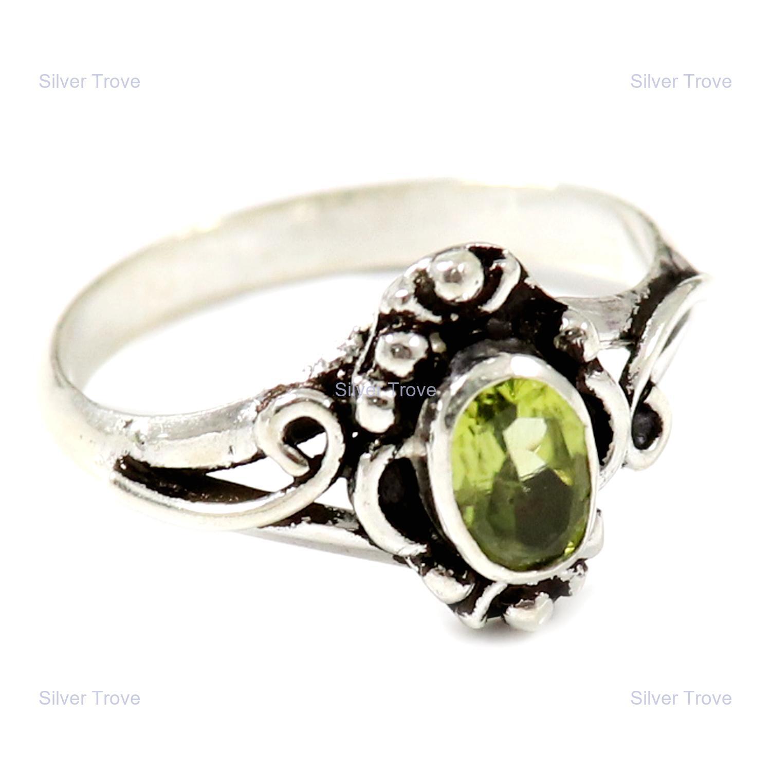 Natural Labradorite Gemstone Band Black Ring 925 Sterling Silver Indian ...