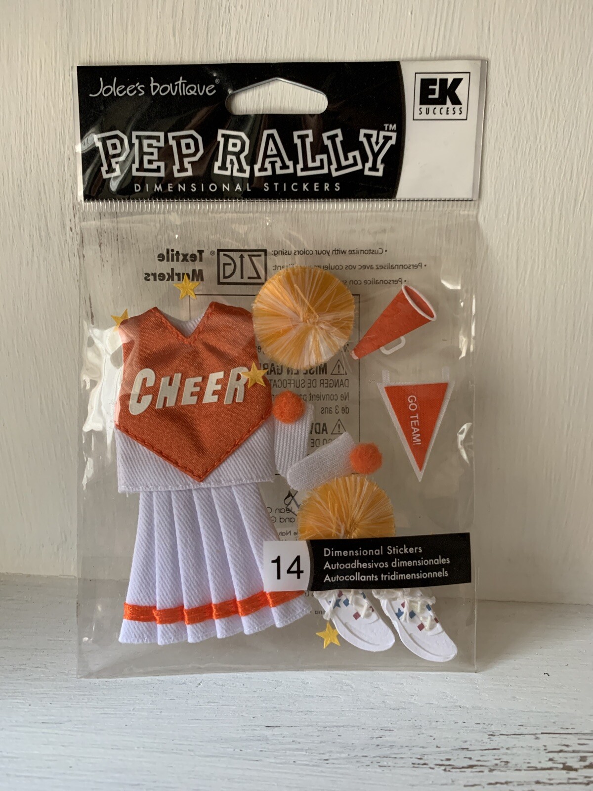 JOLEE'S BOUTIQUE 3D Scrapbook Decal Stickers Rare Pep Rally CHEER NEW ...