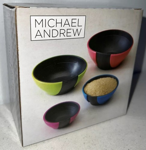 NEW Michael Andrew Pinch And Pour Set Of 4 - Multiple Color Prep Bowls ...