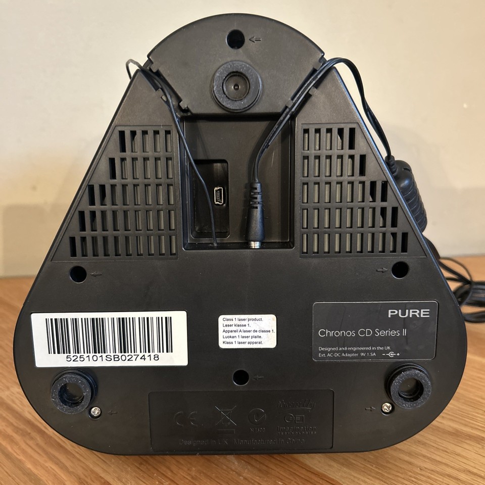 Pure Chronos CD Series 2 DAB / FM Radio / CD Player Black With Remote ...