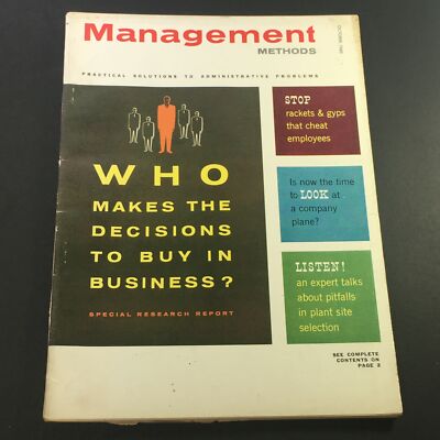 VTG Business Management Magazine October 1960 - Decisions To Buy in ...