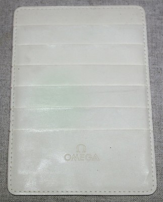 Omega Vintage White Leather Wallet for Cards Good Condition | eBay