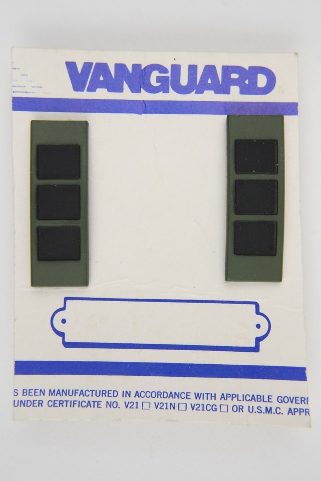 C1960-70s New NOS Vanguard Chief Warrant Officer CW3 Rank Green Subdued ...