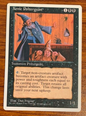 1995 Mtg Magic the Gathering 4th Edition Xenic Poltergeist Free ...