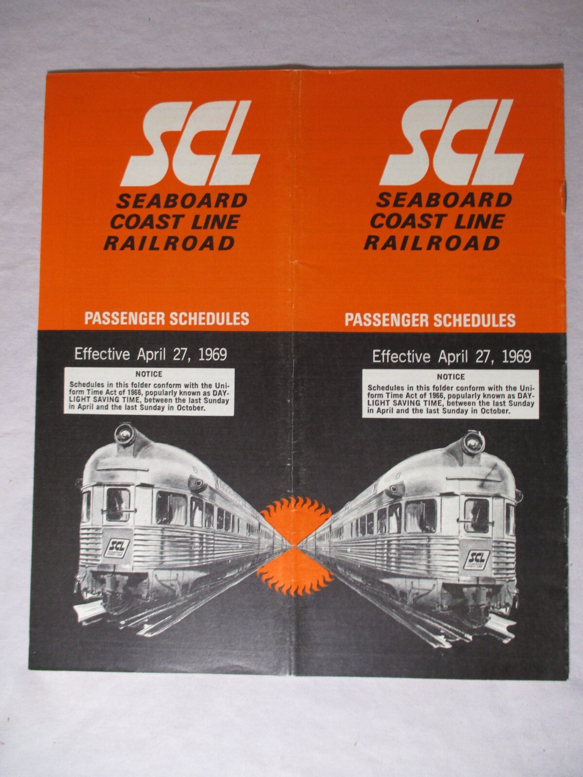 1969 Railroad Timetables SCL SEABOARD COAST LINE RAILROAD # 4677 | eBay