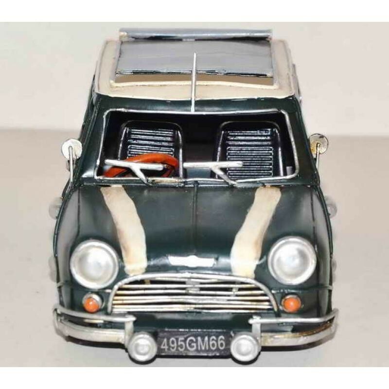 New 8.5" European Finery Mini Cooper S Diecast Model Toy Car 1:18 Green ...