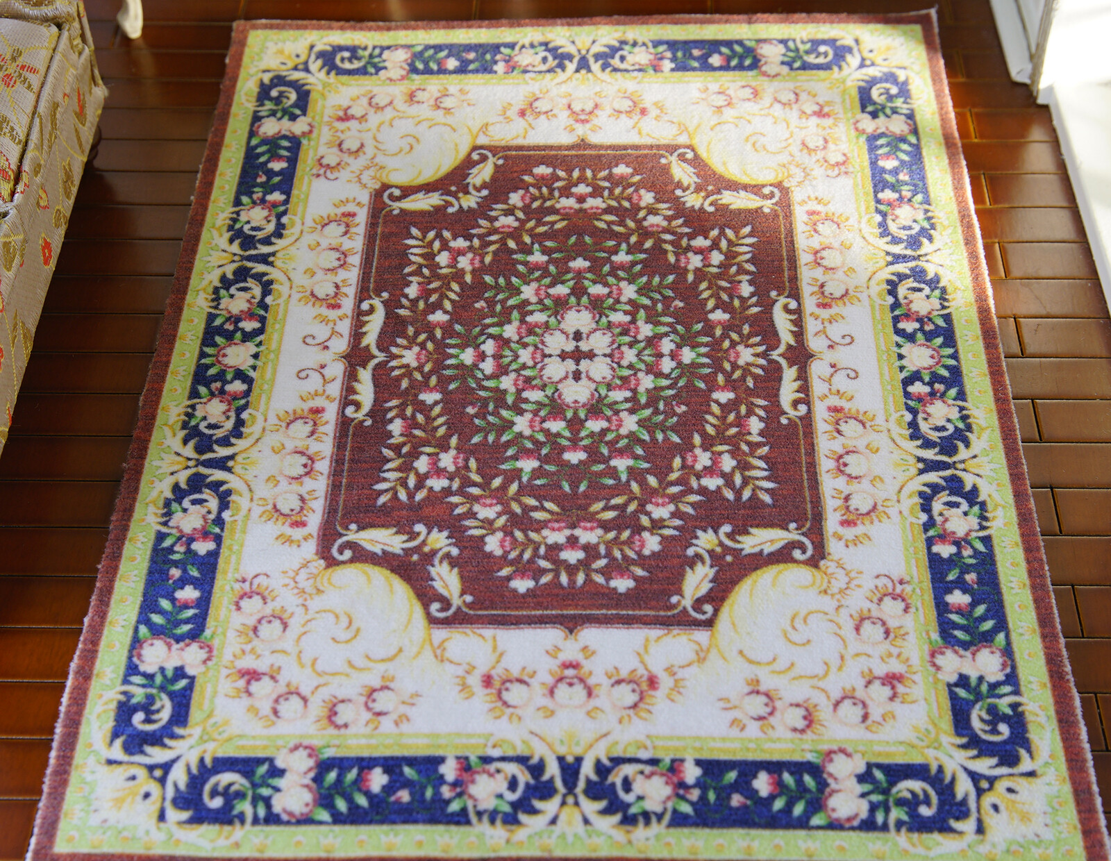 Antique Dark Burgandy French Country Style Floral Rose Vintage ...