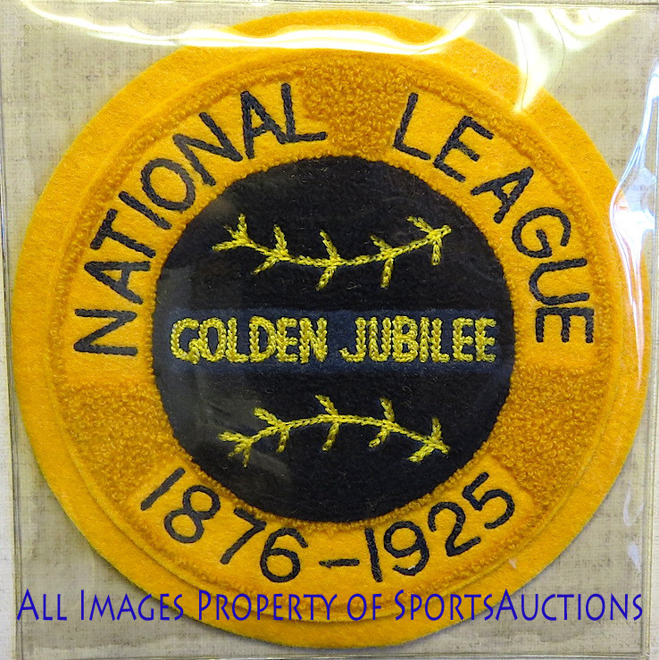 1925 NATIONAL LEAGUE GOLDEN JUBILEE Cooperstown PATCH Willabee & Ward ...