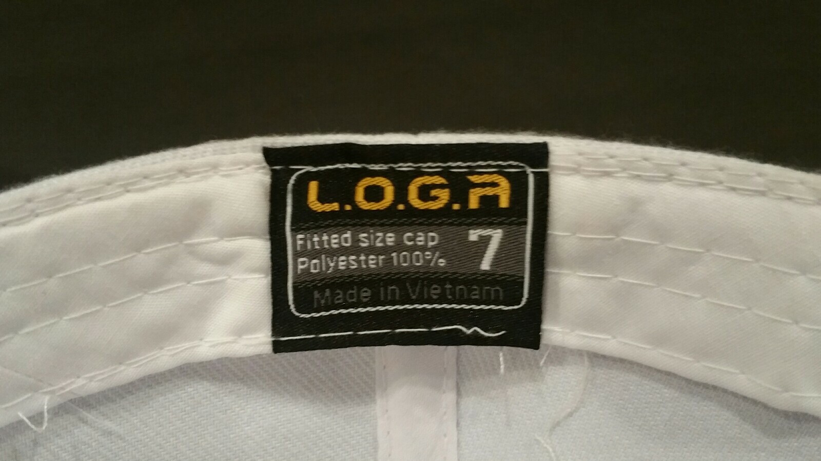 L.O.G.A Solid All White Fitted Size 7 Baseball Cap (High Crown) Great ...