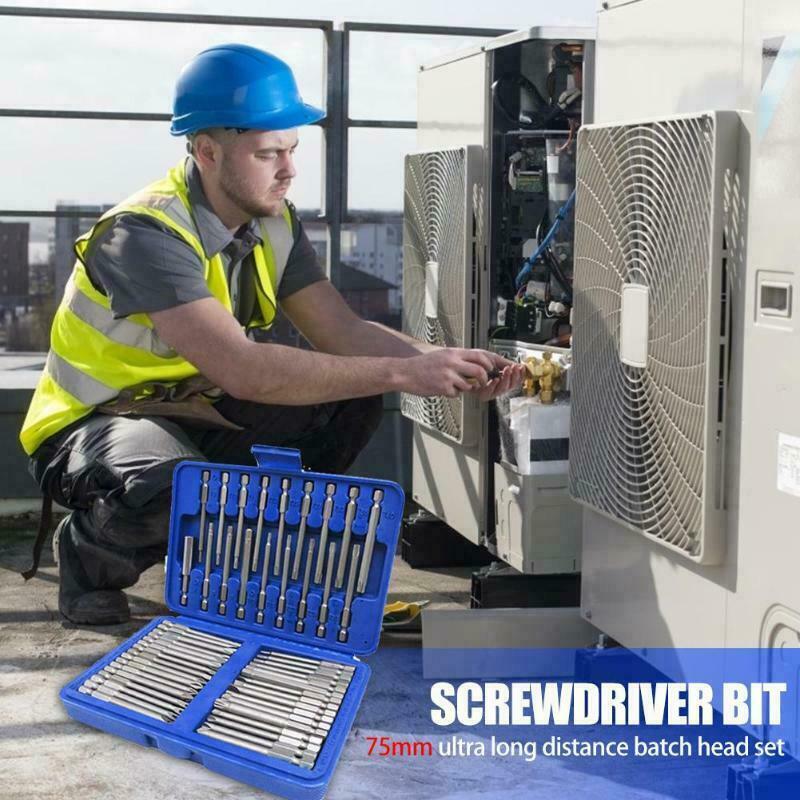 50Pc Long 75Mm Hex Torx Star Security Bit Set Tamper Proof Screwdriver ...