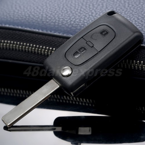 For PEUGEOT 207 307 308 407 Flip Remote Key Fob Case Shell Replacement ...