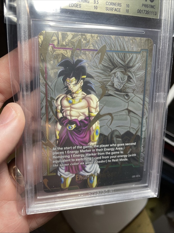 2024 Dragonall Fusion World Gold Energy Marker Broly Gold Label Bgs 10 ...