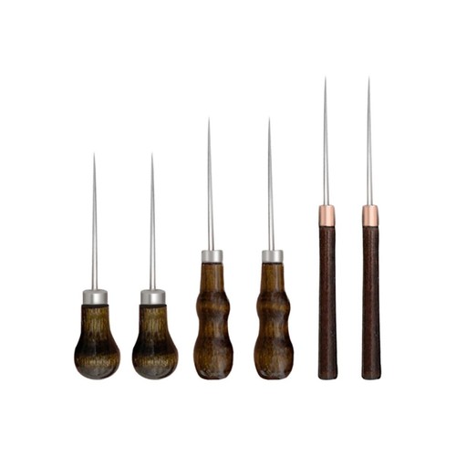 6 PCS Awl Tool, Leather Awl Punch Tool, Gourd Shape Handle Punch Tools ...