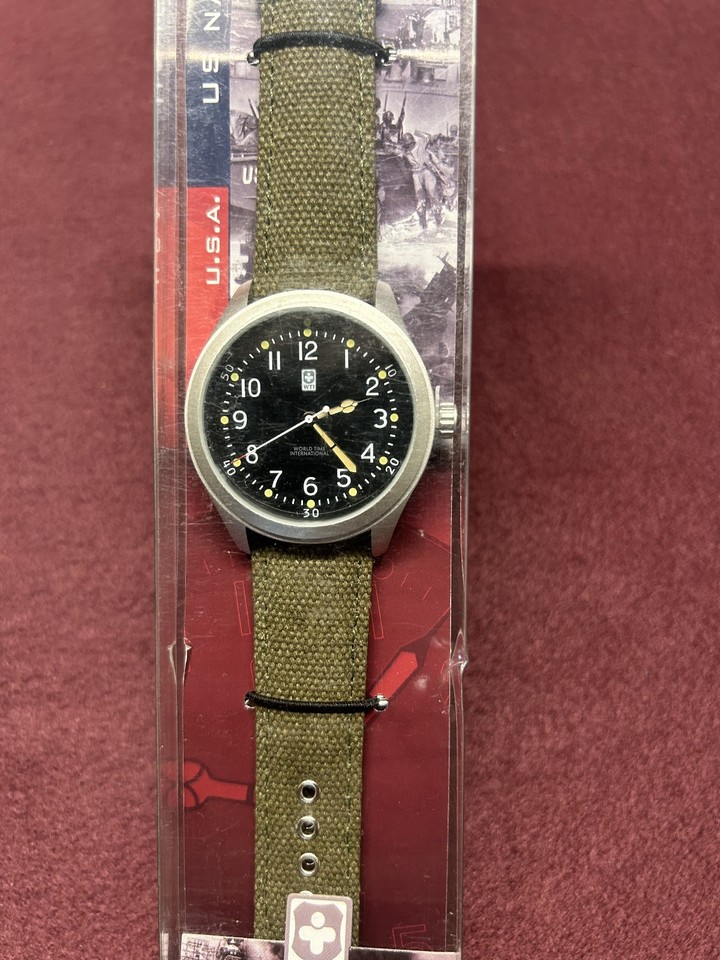 WORLD WAR 2 WW2 Time Watch USA US NAVY Quartz Wristwatch N.7 Japan NEW ...