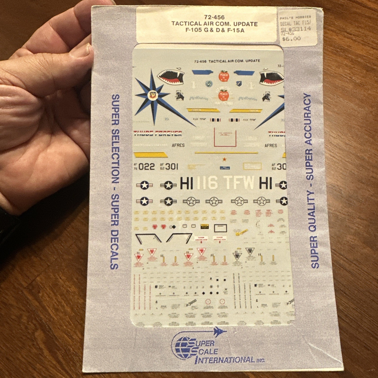 Superscale Decals 720456 1/72 Scale Tactical Air Command Update F-105 ...