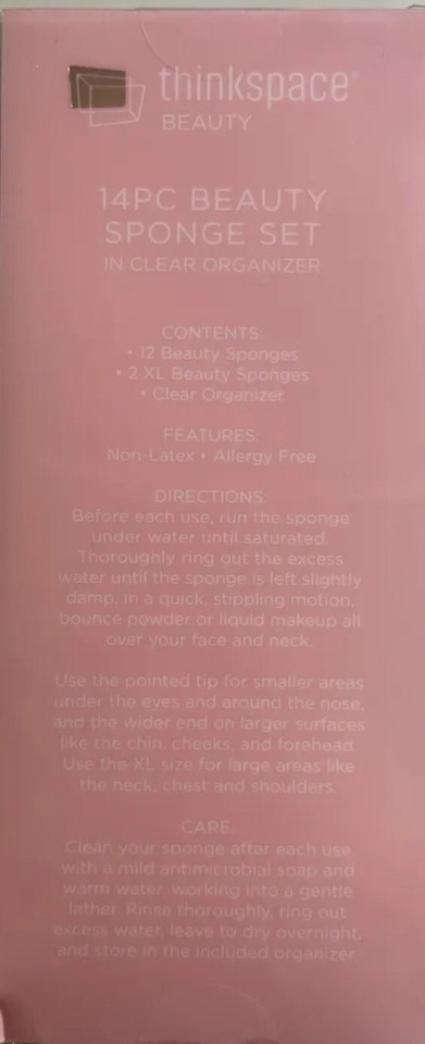 Thinkspace Beauty 14pc Beauty Sponge Set With Clear Organizer | eBay